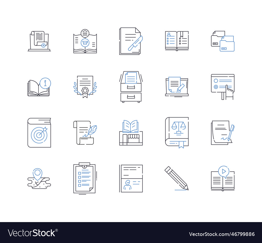 Schooling gear line icons collection backpacks Vector Image Schooling gear line icons collection backpacks Vector Image