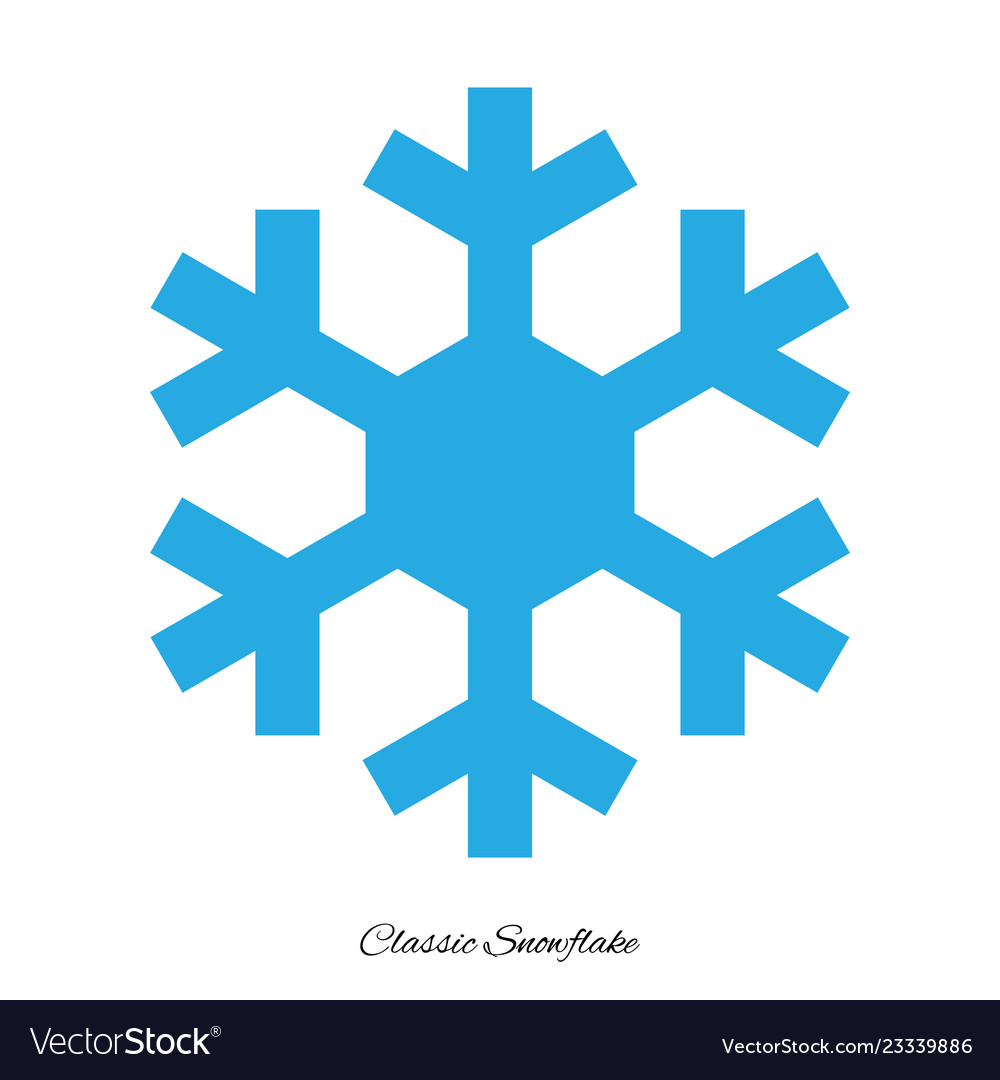 Simple classic snowflake icon collection isolated Vector Image