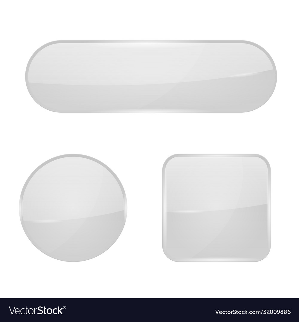 White glass buttons web 3d icons Royalty Free Vector Image White glass buttons web 3d icons Royalty Free Vector Image