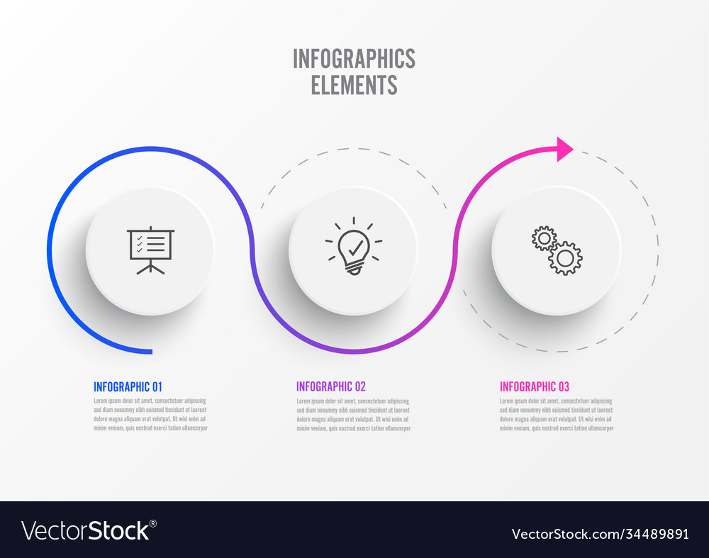 Abstract elements graph infographic template Vector Image
