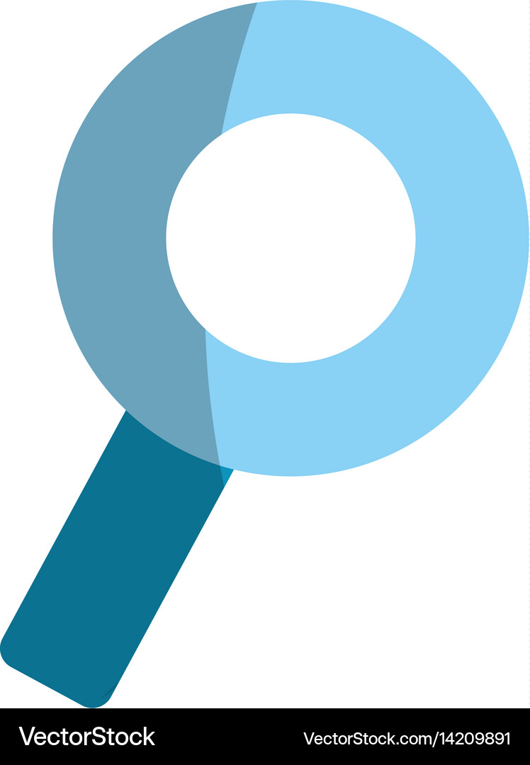 Color magnifying glass icon education Royalty Free Vector