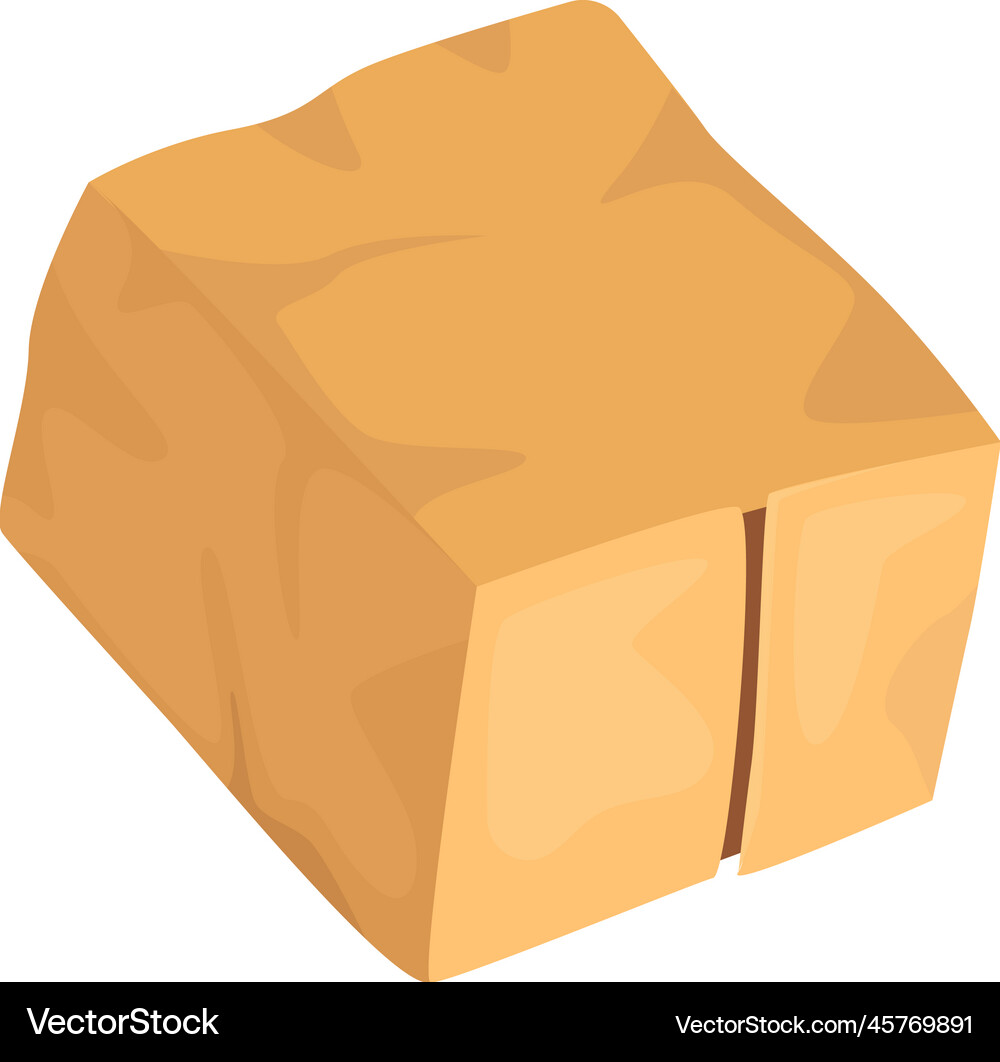 Damaged and broken cardboard box flat icon paper Vector Image