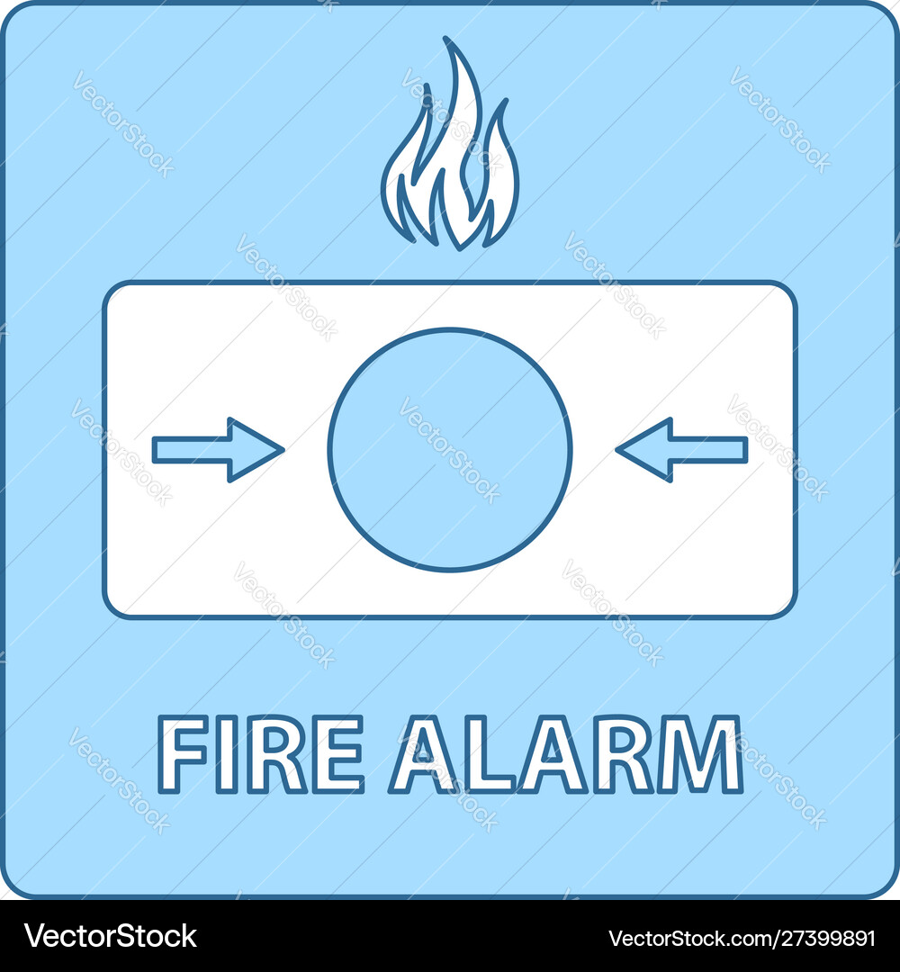 Fire alarm icon Royalty Free Vector Image - VectorStock