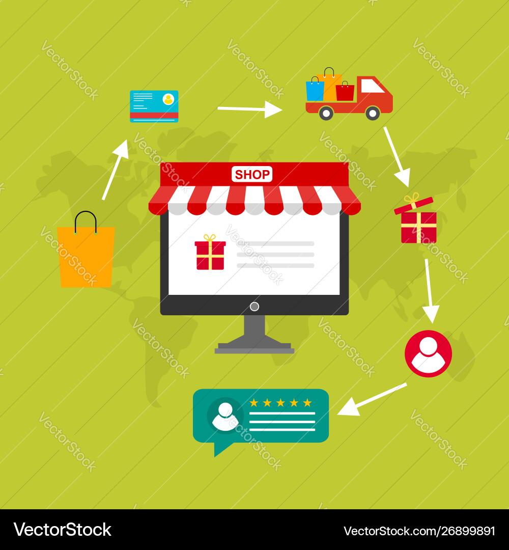 Modern flat design people and business concept Vector Image