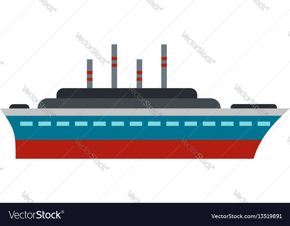 Ship icon flat style Royalty Free Vector Image Ship icon flat style Royalty Free Vector Image