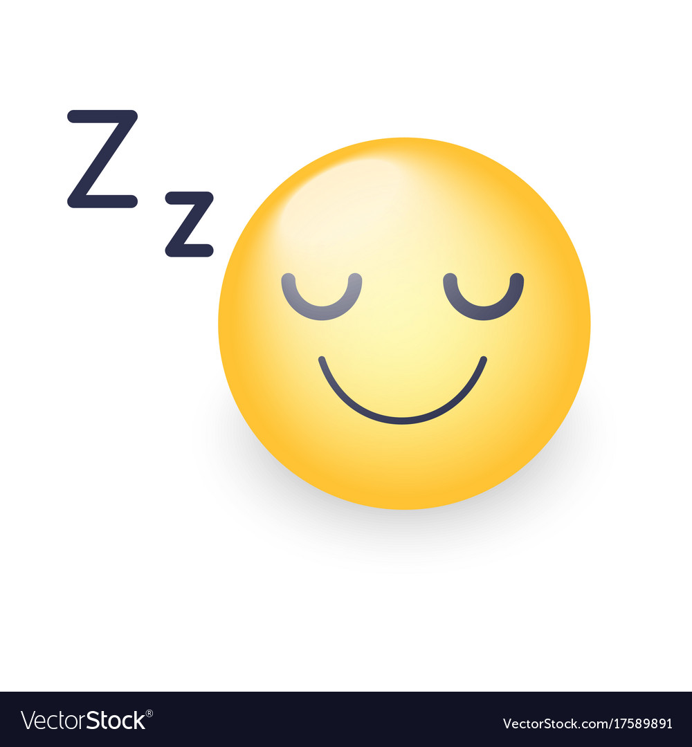 Sleeping face sleeping emoticon mood with Vector Image