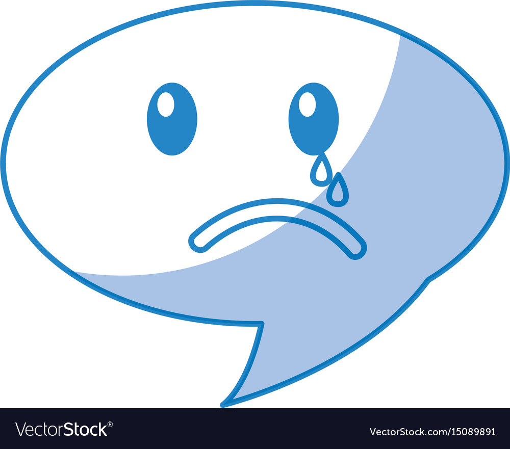 Speech bubble crying comic character Royalty Free Vector