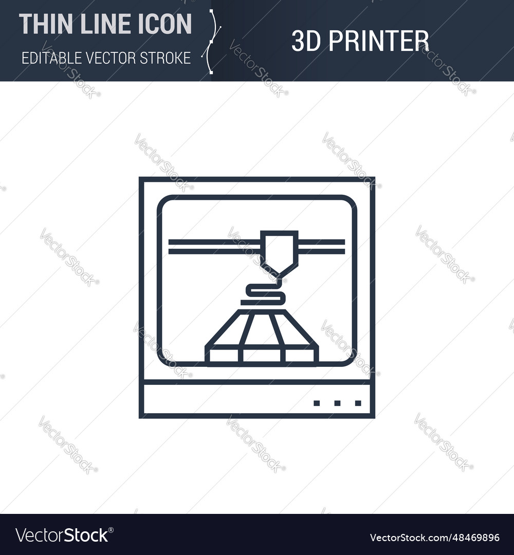 3d printer icon Royalty Free Vector Image - VectorStock