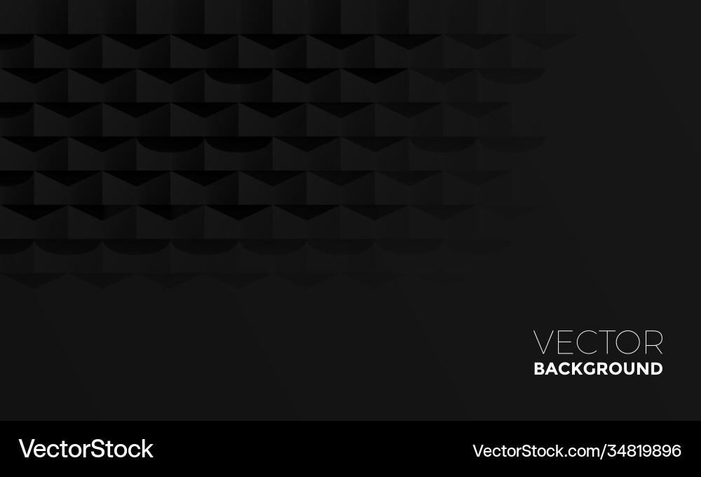 Abstract black background with brick shadow Vector Image