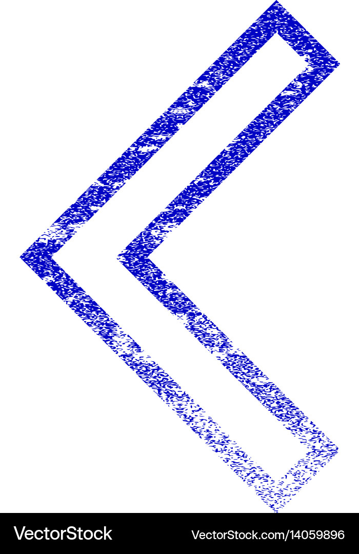 Arrowhead left grunge textured icon Royalty Free Vector