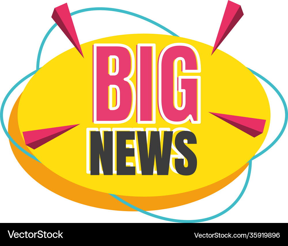 Big news banner design Royalty Free Vector Image