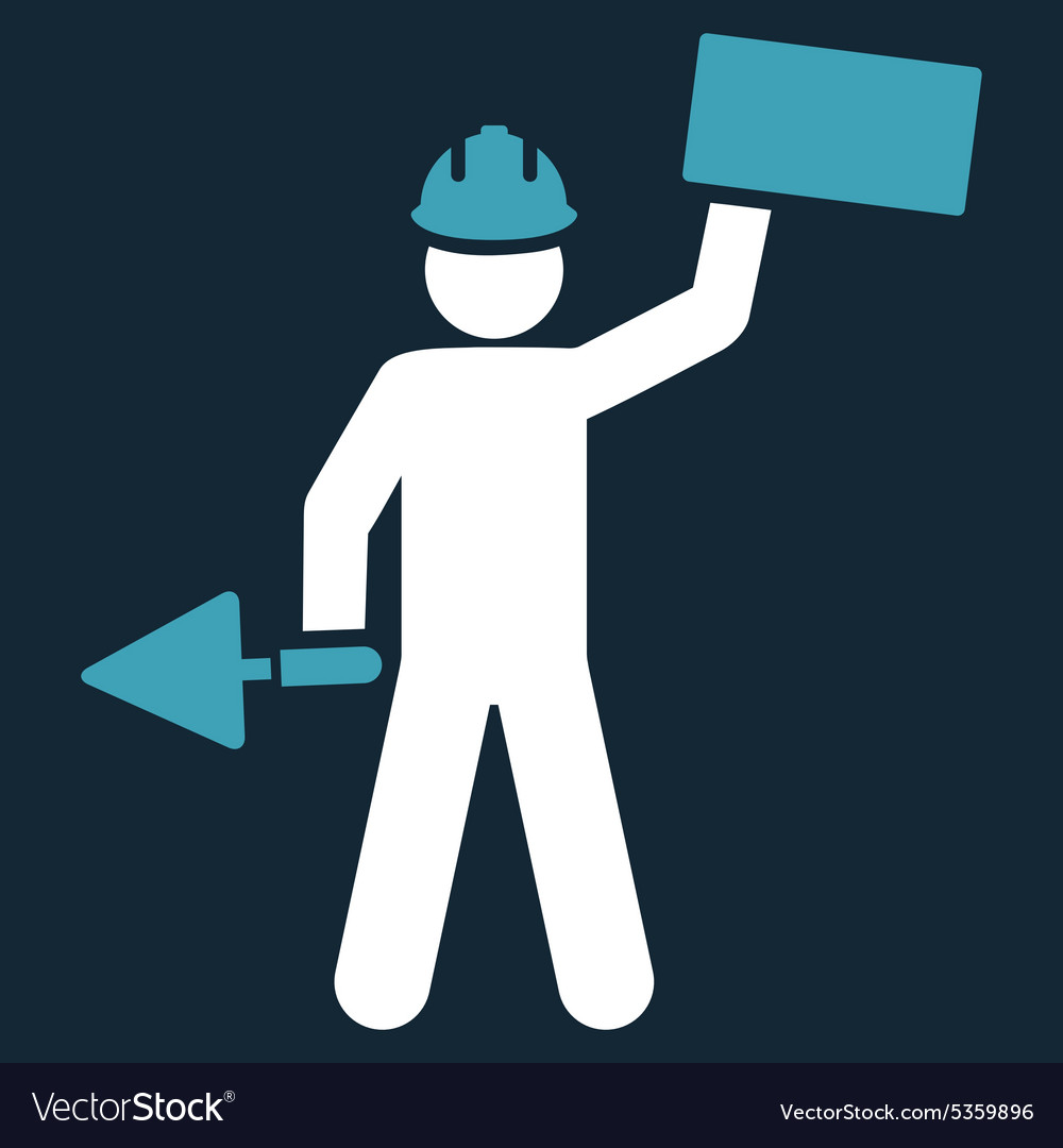 Builder icon from basic plain set Royalty Free Vector Image
