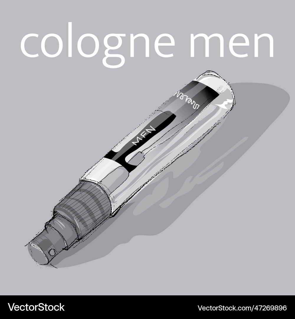 Cologne men drawing sketch pencil style Royalty Free Vector