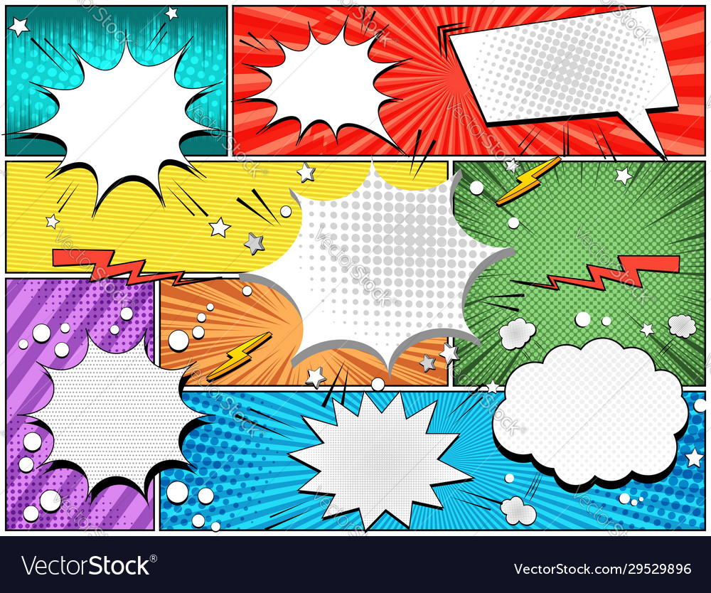 Comic light composition Royalty Free Vector Image