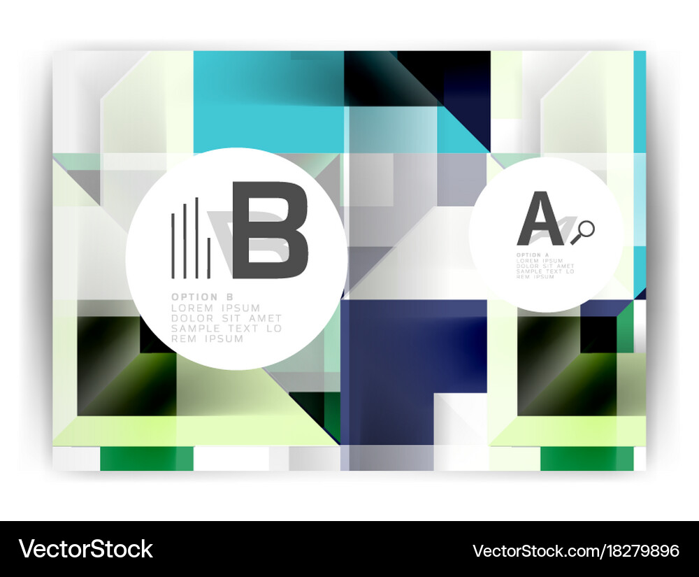 Geometric a4 annual report cover print template Vector Image