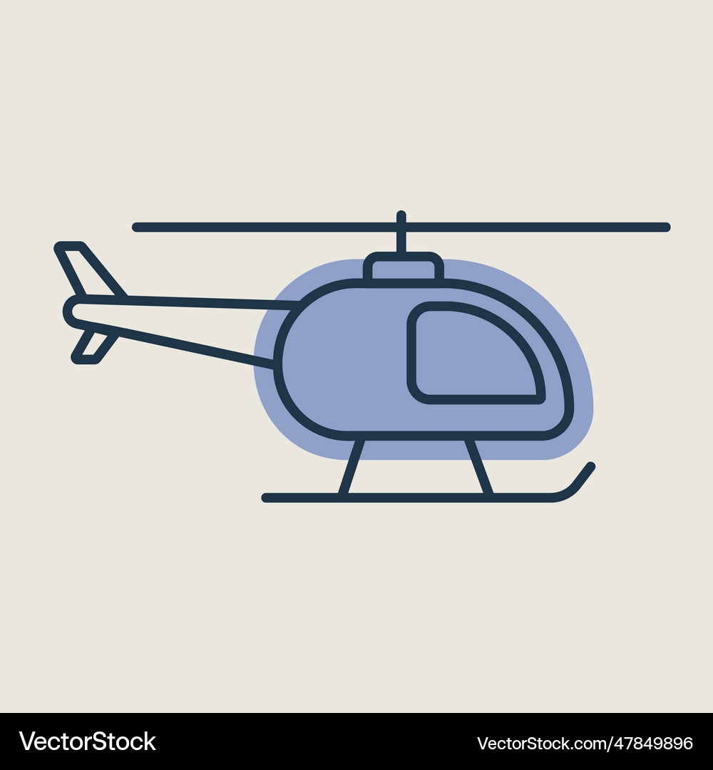 Helicopter isolated icon graph symbol for travel Vector Image