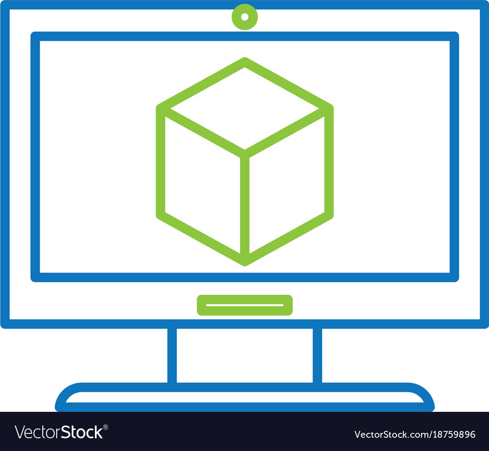 Isolated computer design Royalty Free Vector Image