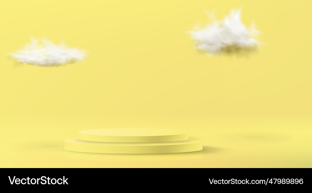 Minimalistic background in pastel yellow colors Vector Image