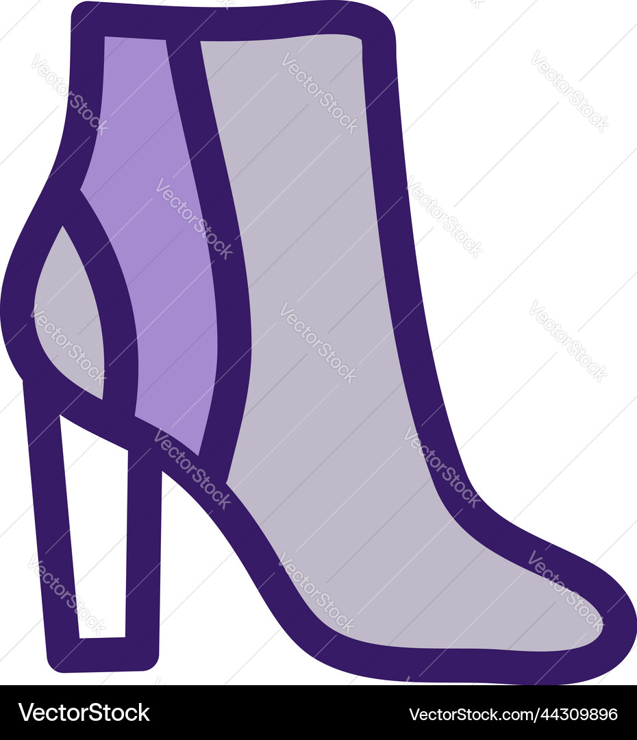 Purple designer shoes on a white background Vector Image