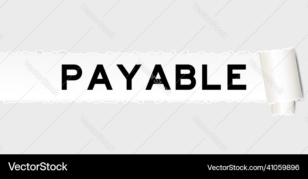 Ripped gray paper background that have word Vector Image