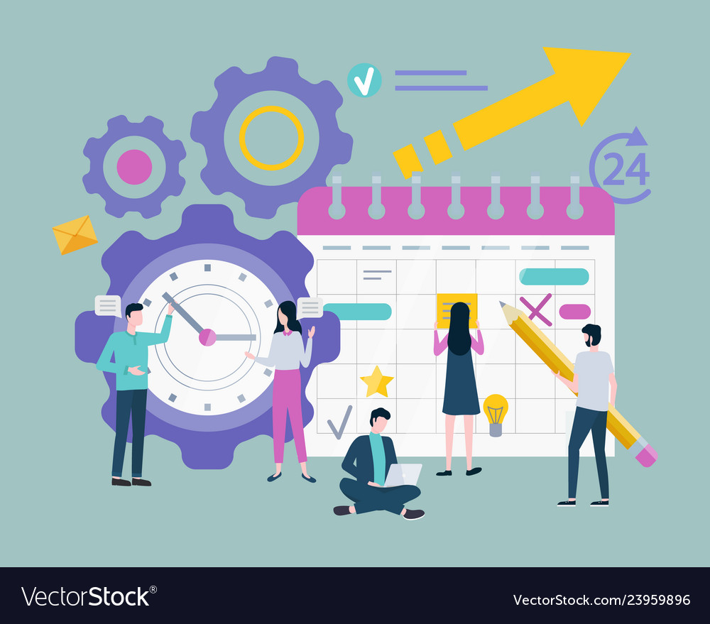 Schedule or organizer planning time management Vector Image