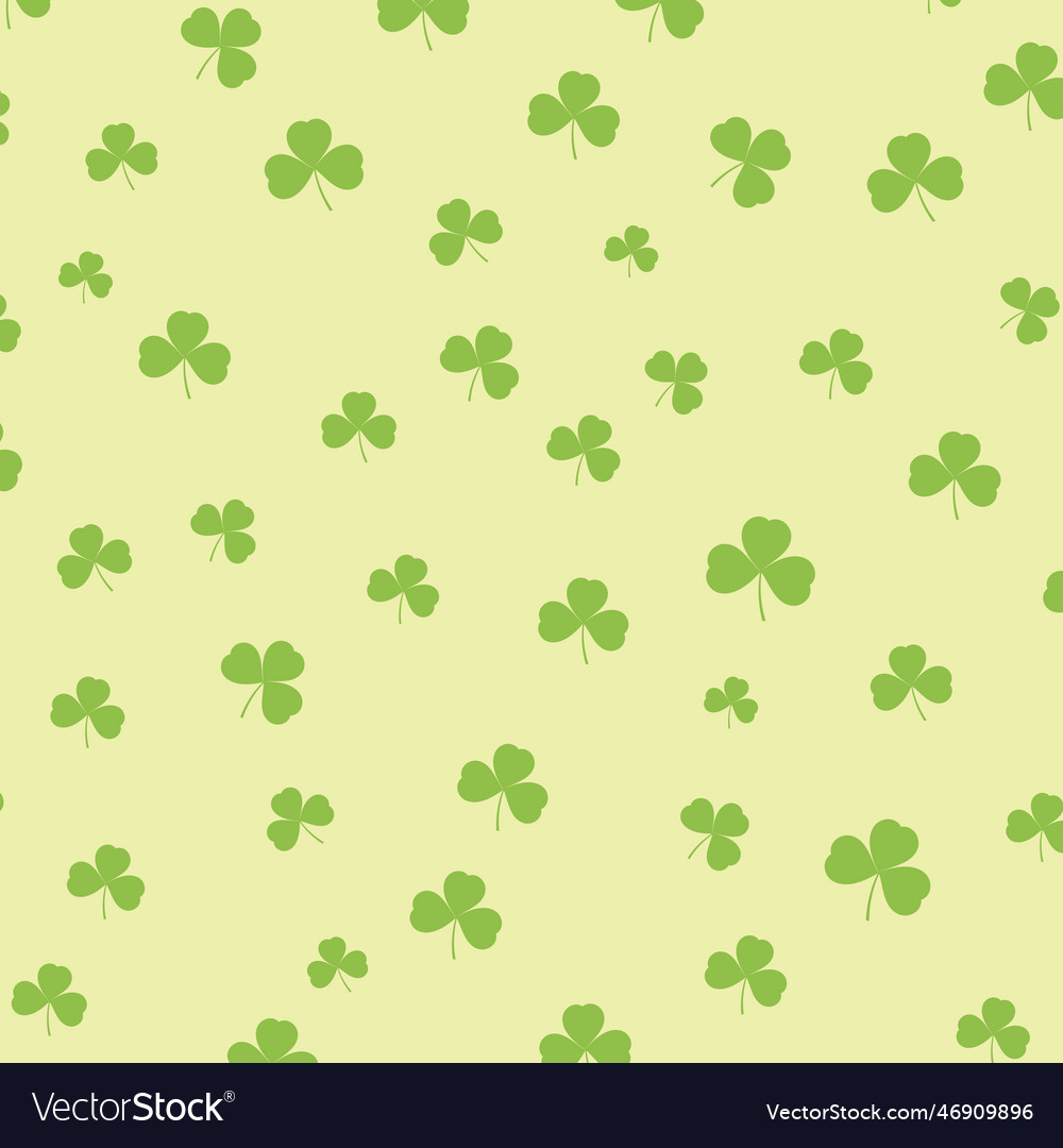 St patricks day background with shamrock pattern Vector Image