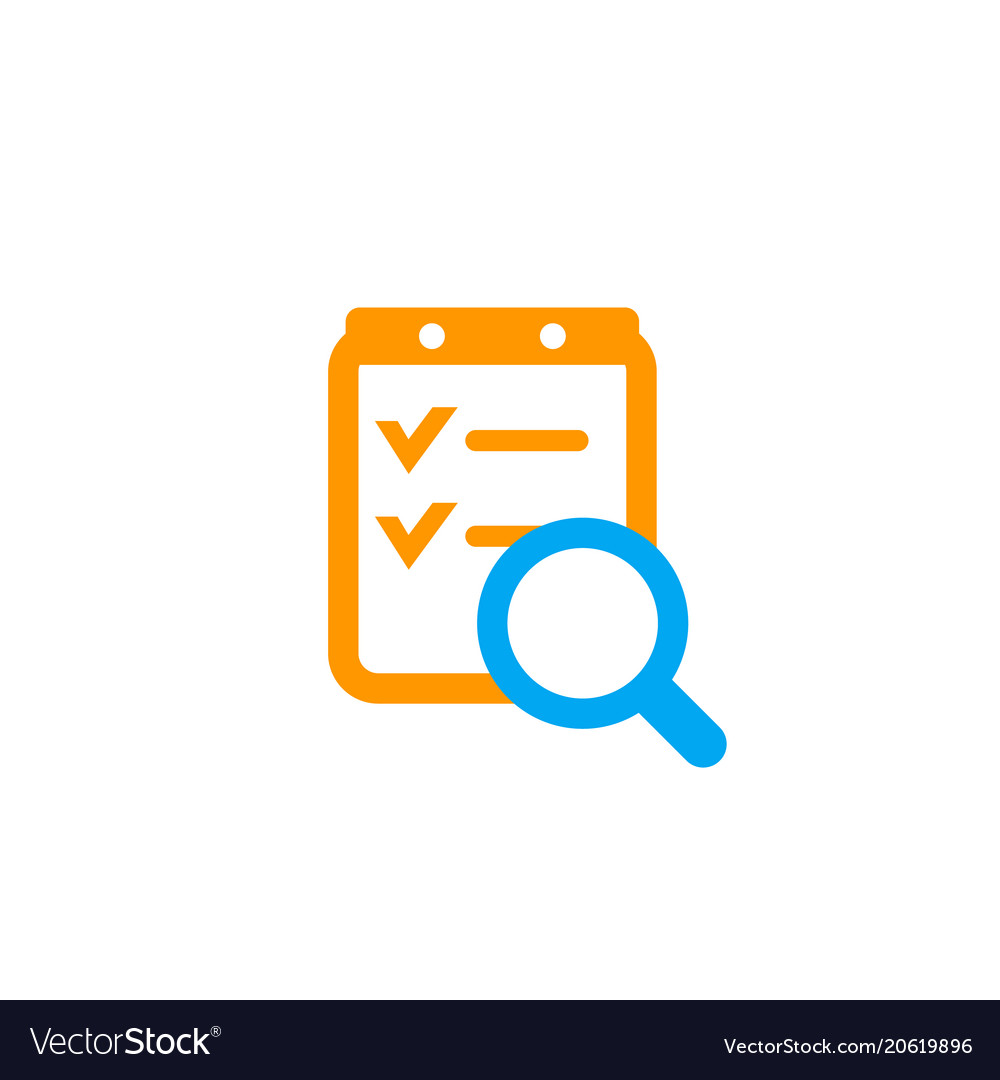 Survey report icon on white Royalty Free Vector Image