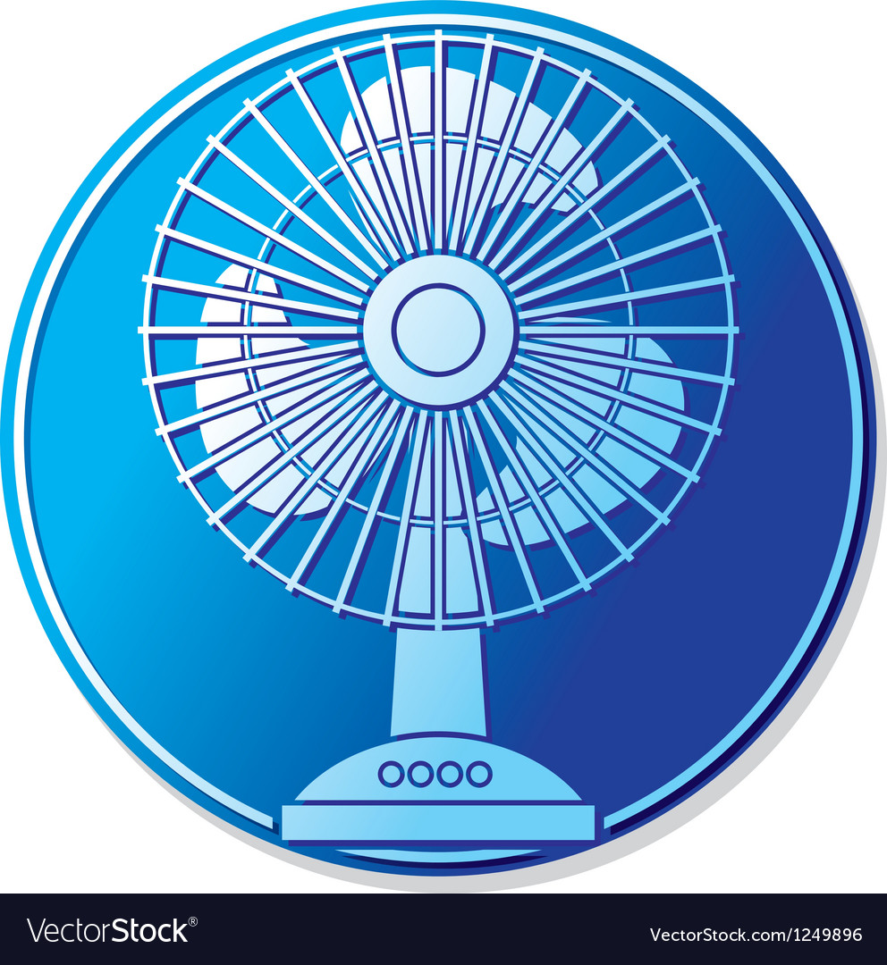 Table fan button Royalty Free Vector Image - VectorStock