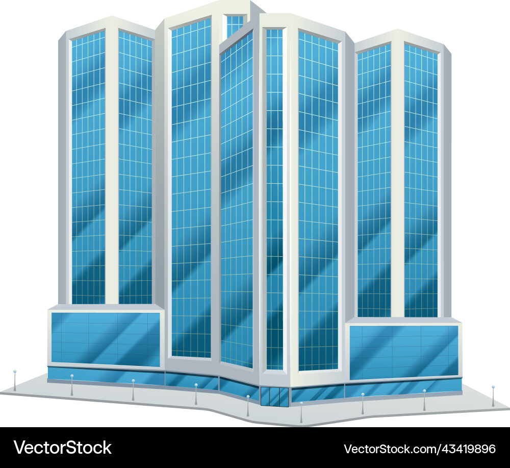 Urban glass tall buildings Royalty Free Vector Image