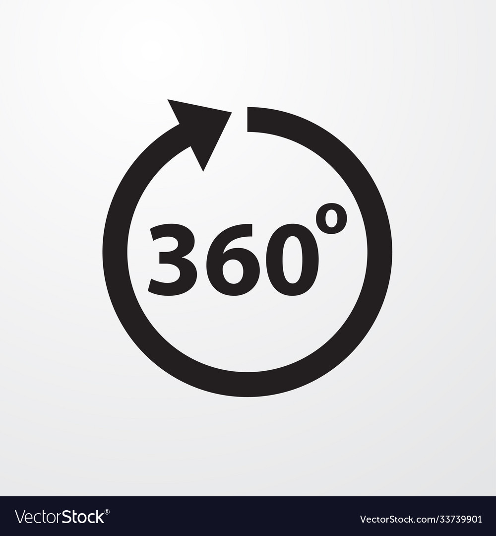 Angle 360 degrees icon Royalty Free Vector Image