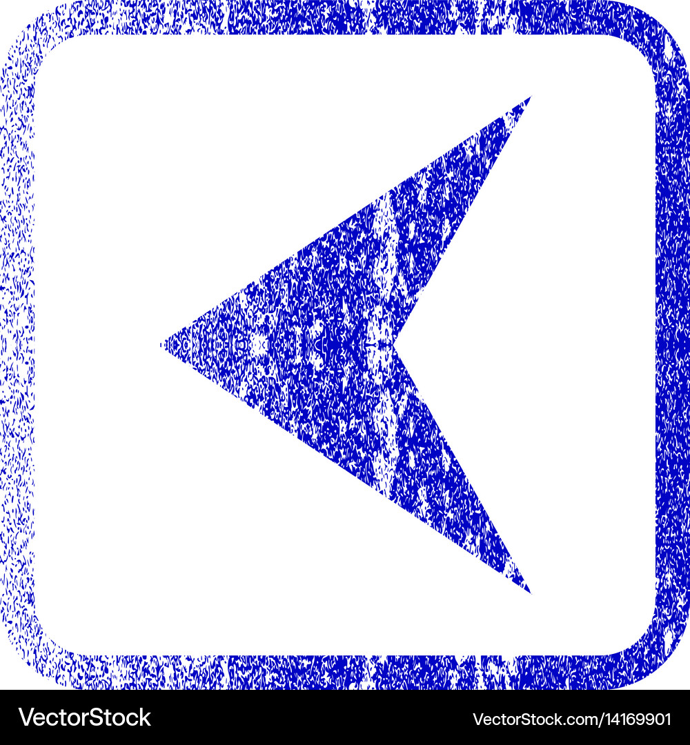 Arrowhead left framed textured icon Royalty Free Vector