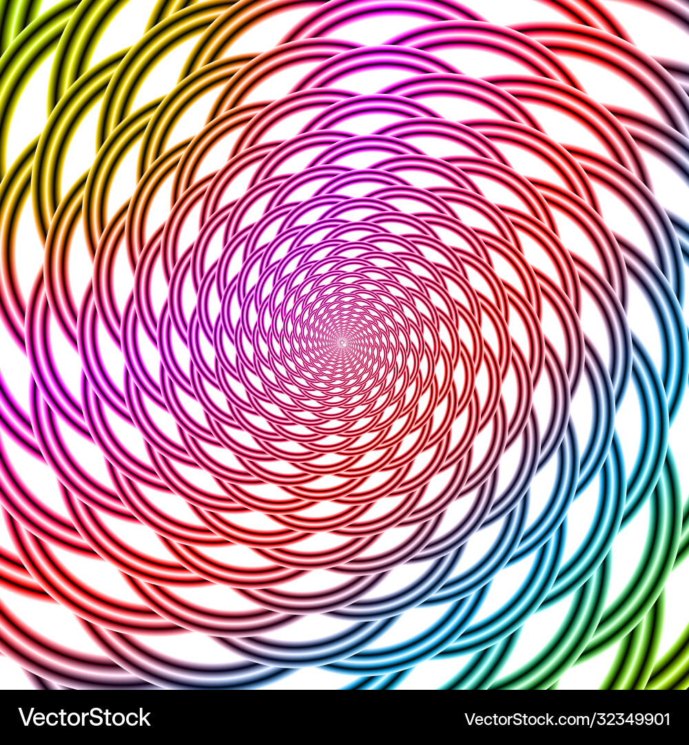 Colorful twisted and ribbed abstract flower Vector Image