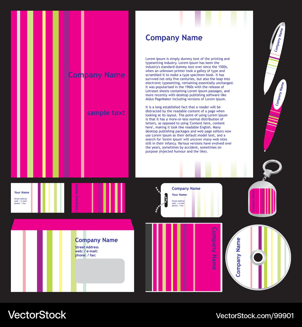 Company stationery templates Royalty Free Vector Image