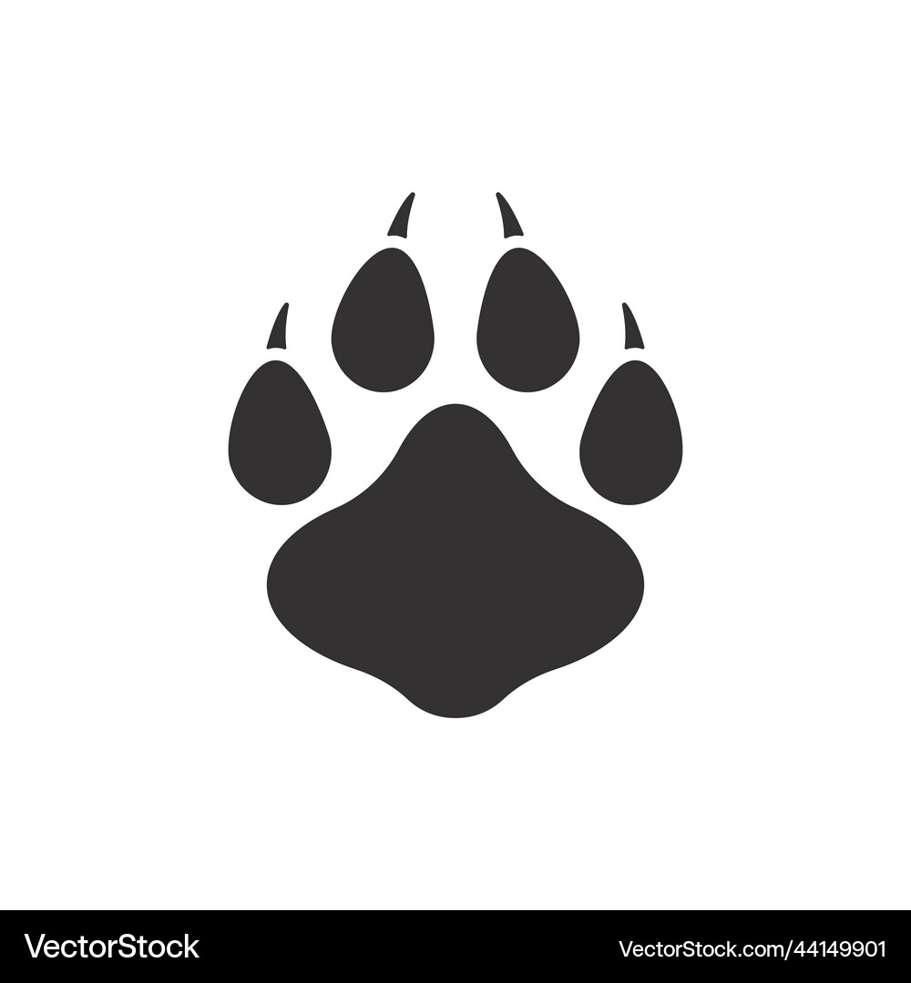 Dog and cat paws with sharp claws cute animal Vector Image