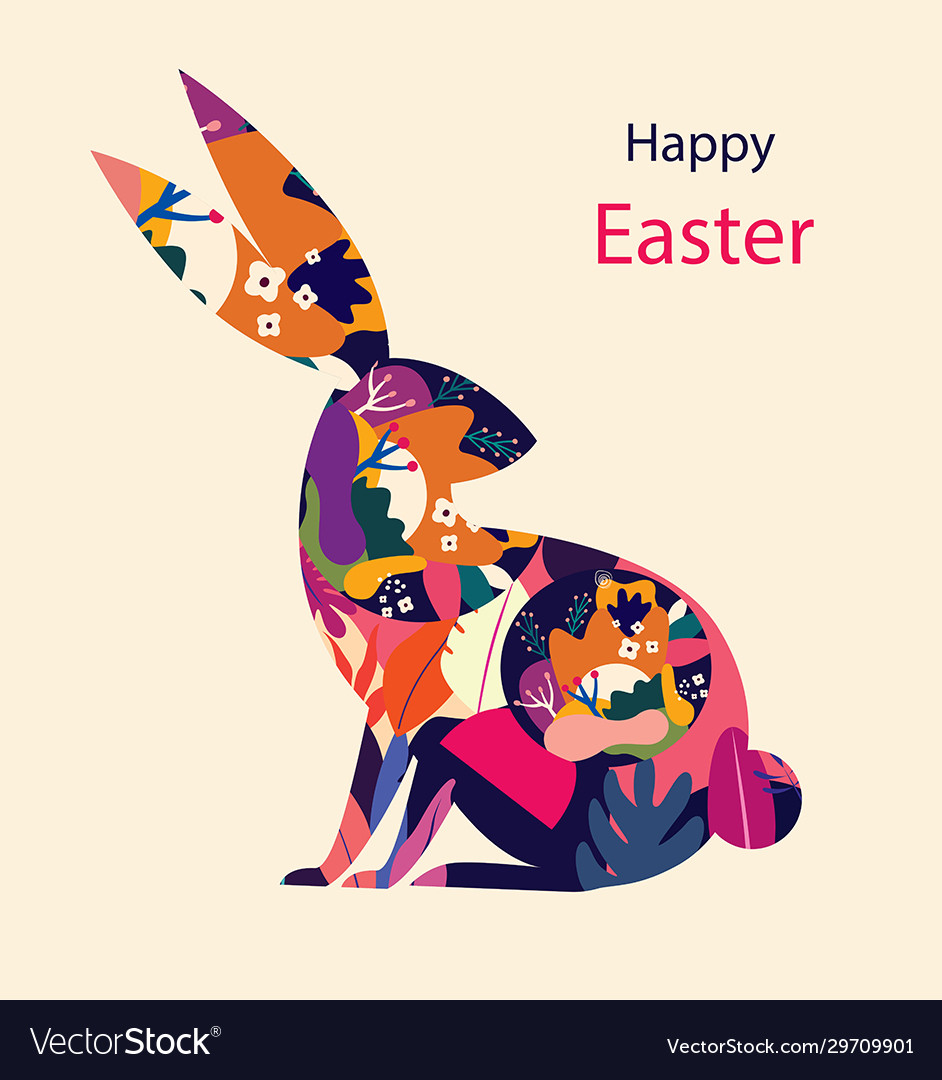 Easter rabbit Royalty Free Vector Image - VectorStock