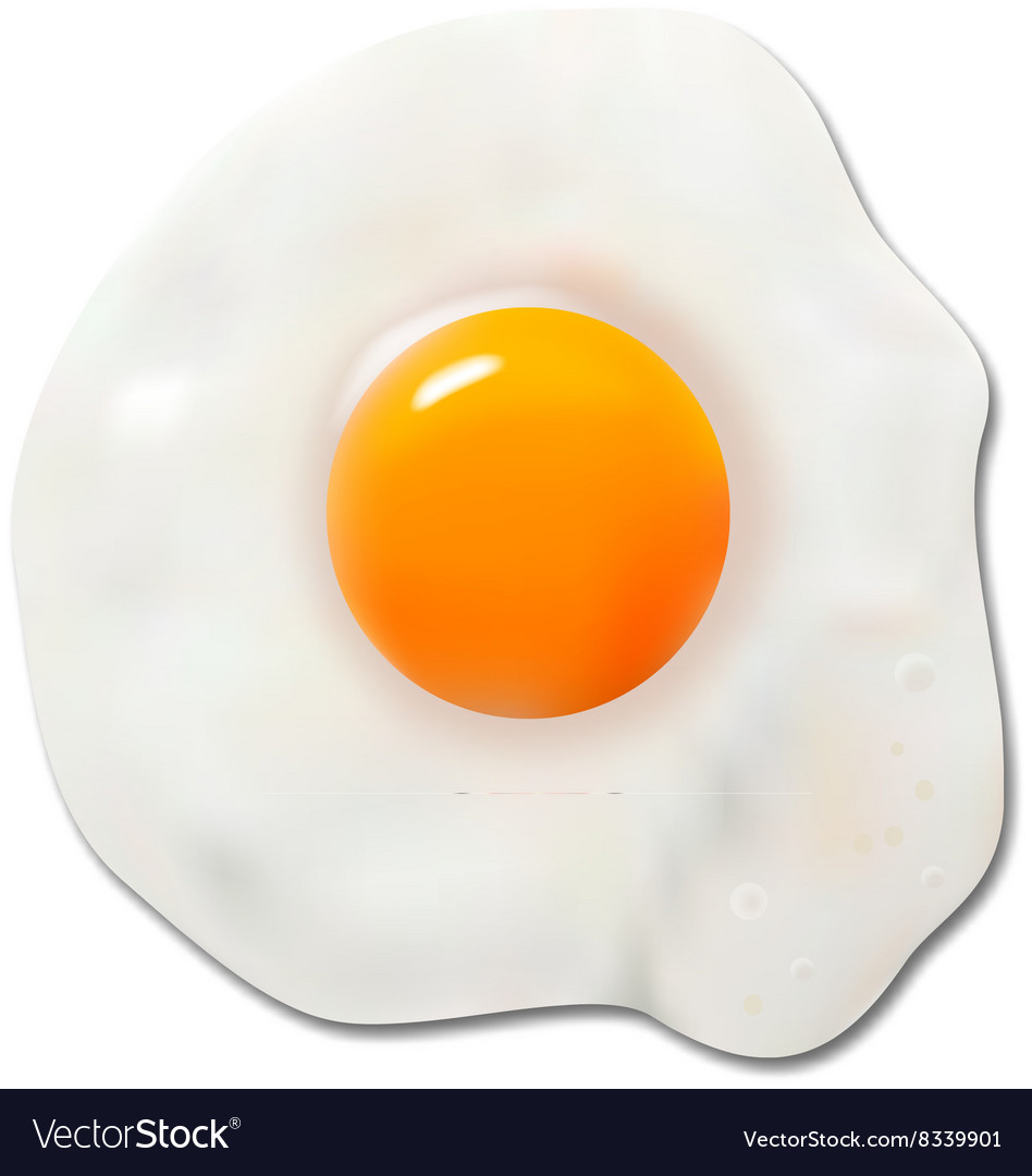 Fried egg Royalty Free Vector Image - VectorStock
