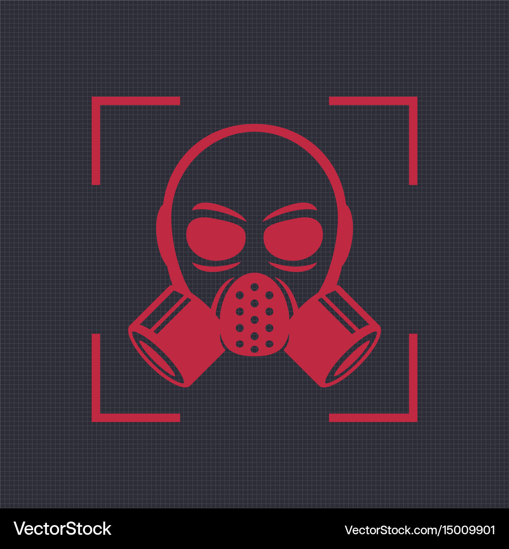 Gas Mask Icon - Biohazard Symbol Royalty Free Vector Image