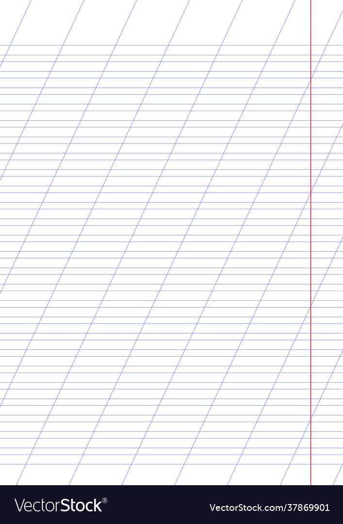 Graph paper printable lined grid paper with color Vector Image