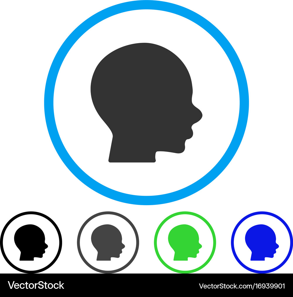 Head rounded icon Royalty Free Vector Image - VectorStock