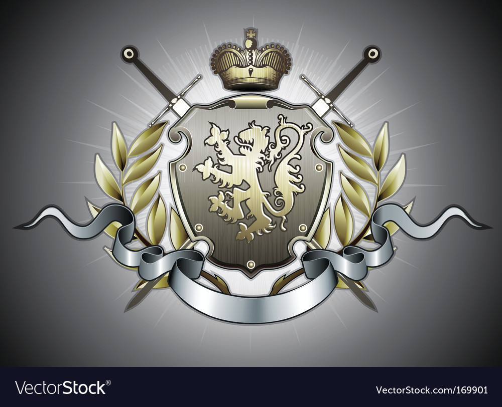 Heraldic shield Royalty Free Vector Image - VectorStock