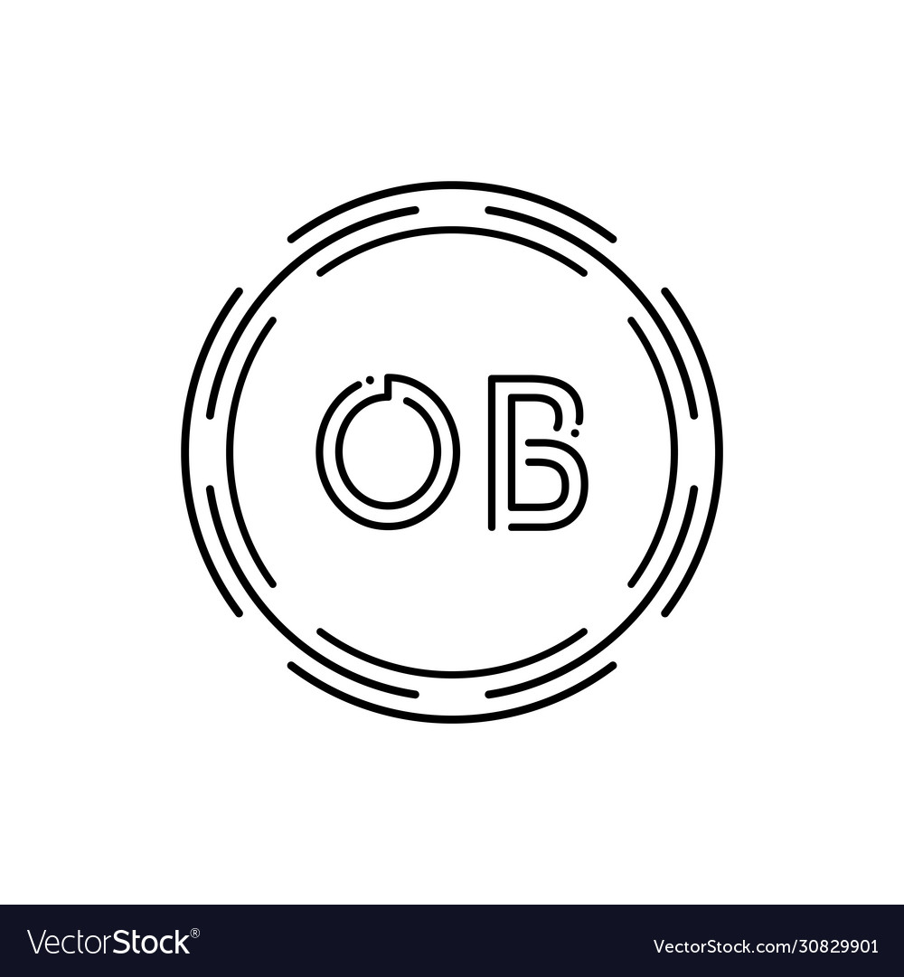 Initial monogram letter ob logo design template Vector Image