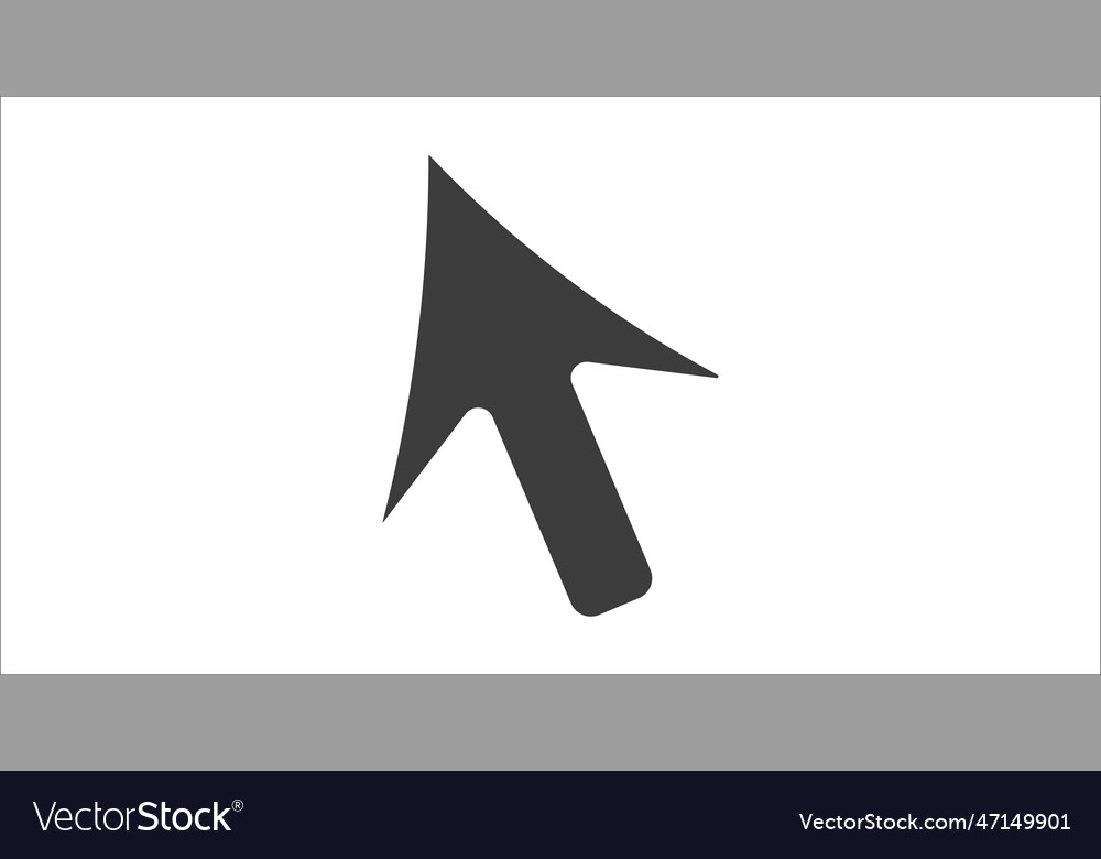 Mouse cursor icon filled cursor icon from Vector Image