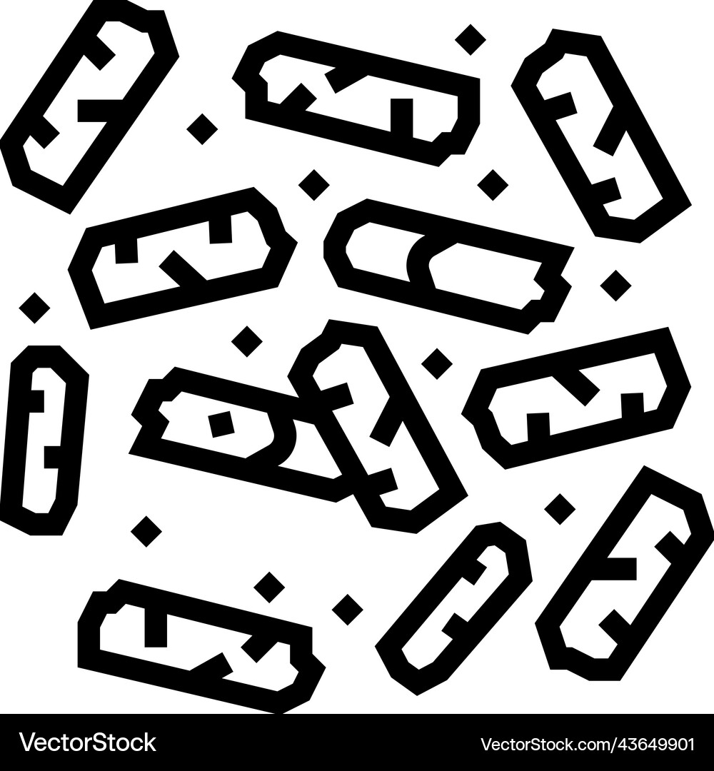 Pelletts wood timber line icon Royalty Free Vector Image