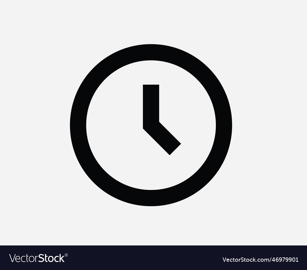 Simple clock icon Royalty Free Vector Image - VectorStock Simple clock icon Royalty Free Vector Image - VectorStock