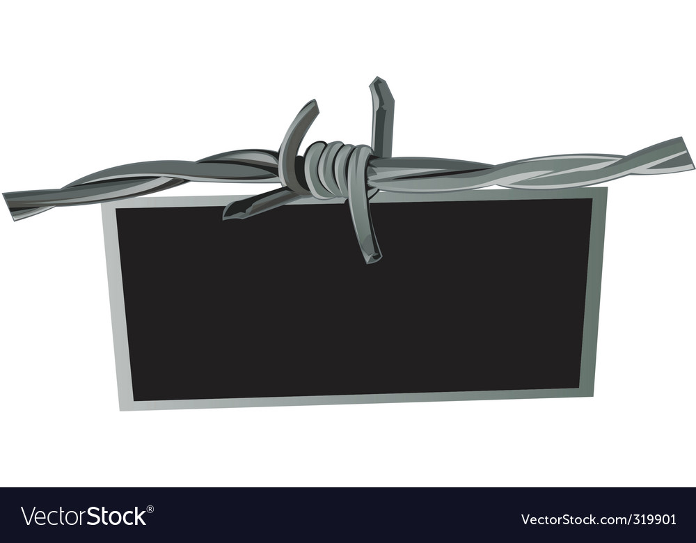 Wire Border Signboard Royalty Free Vector Image