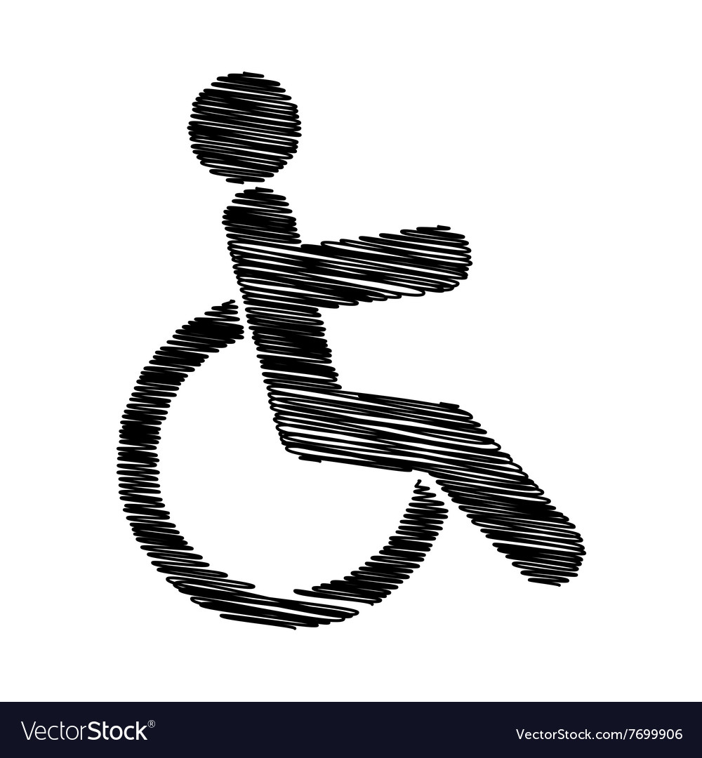 Black icon with scribble effect Royalty Free Vector Image