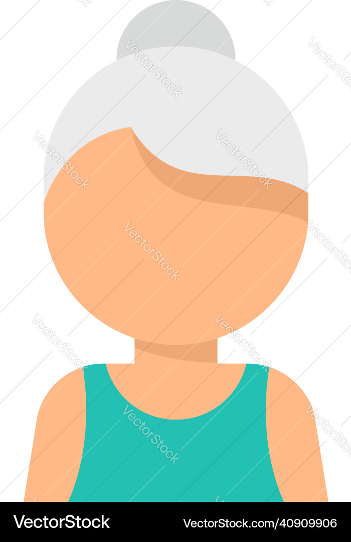 Senior woman workout icon flat isolated Royalty Free Vector