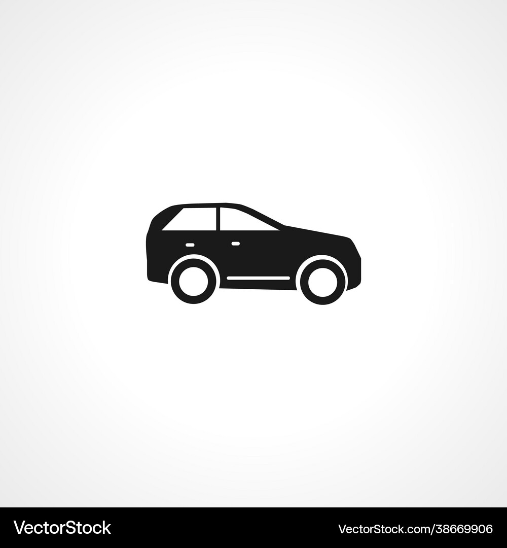 Suv car icon car isolated simple icon Royalty Free Vector