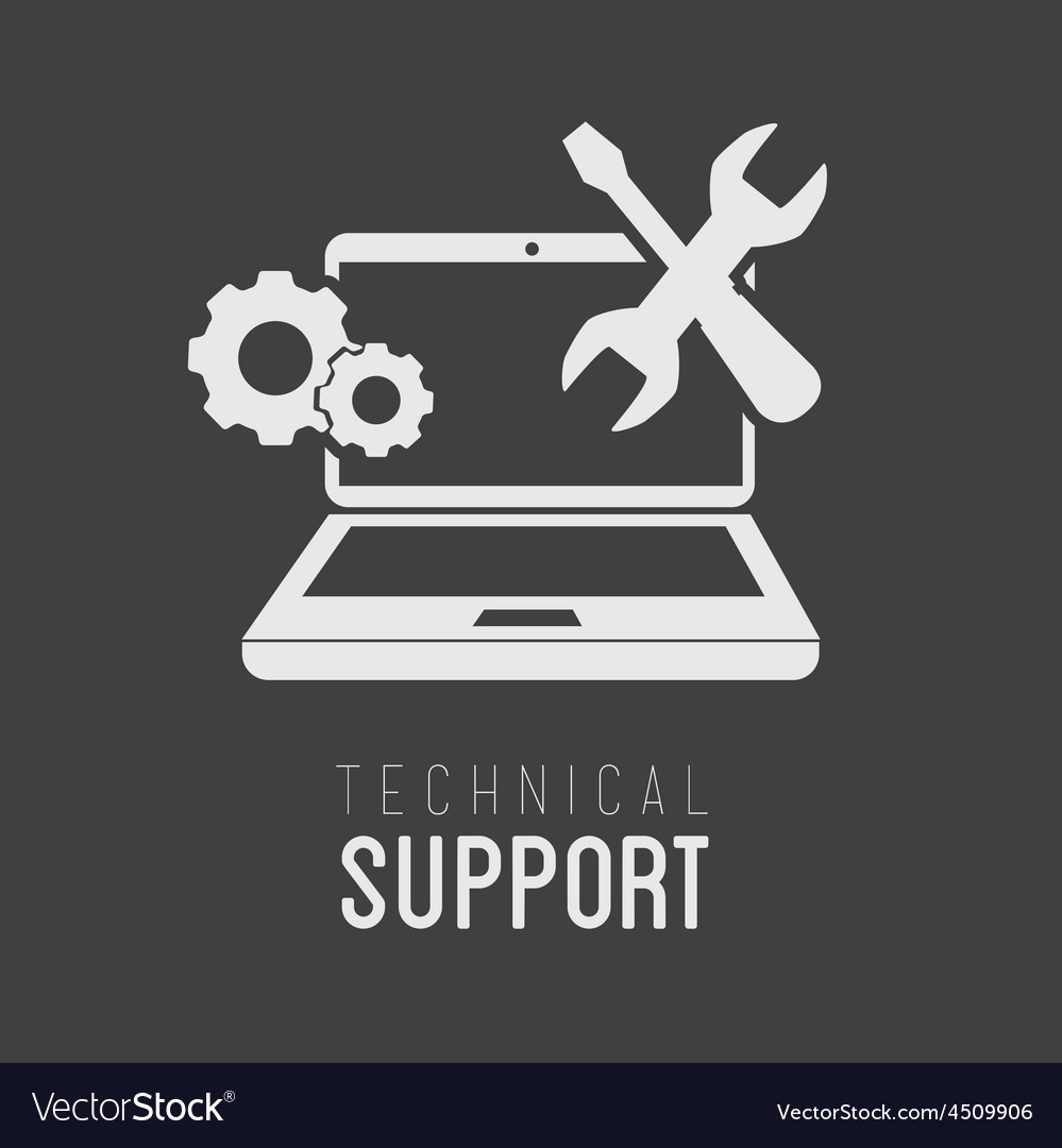 Technical support design Royalty Free Vector Image
