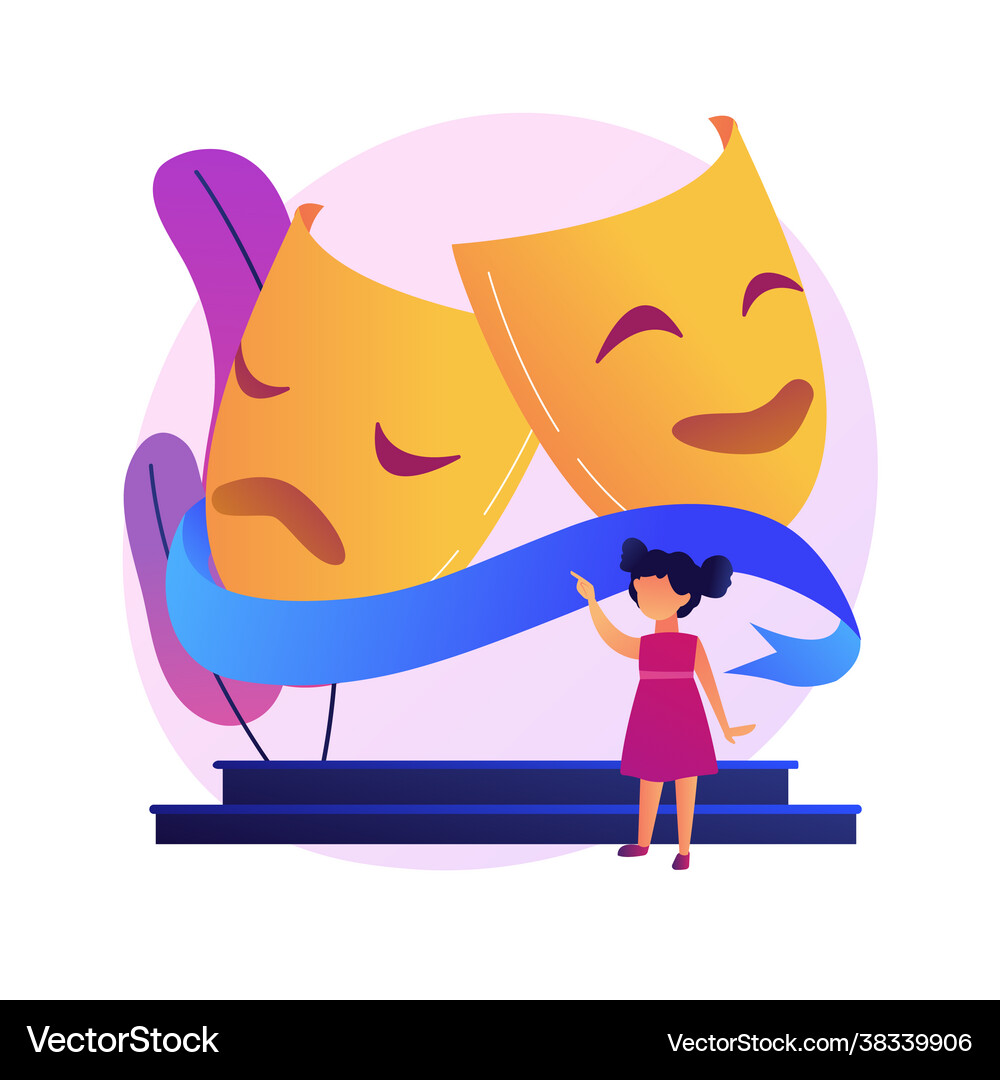 Theatre premiere night concept metaphor Royalty Free Vector